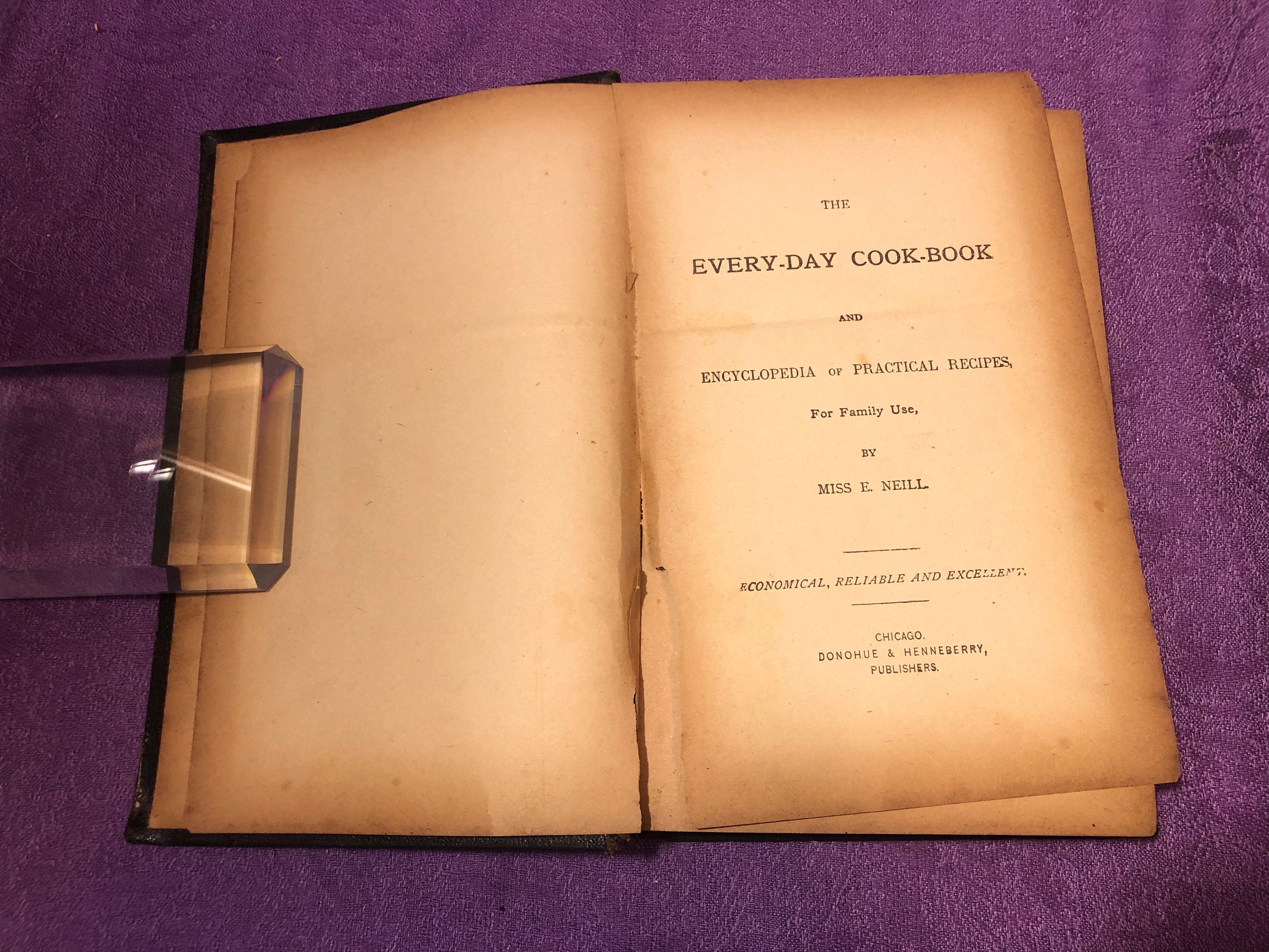 Every-day Cook-book and Family Compendium, by Miss E. Neill, First ...