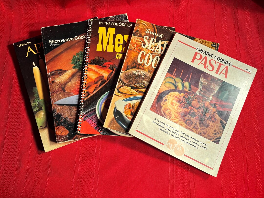Vintage Cookbook Book Bundle, Appetizers, Microwave Cookbook, Creative ...