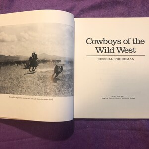 Cowboys of the Wild West, by Russell Freedman, First Scholastic ...