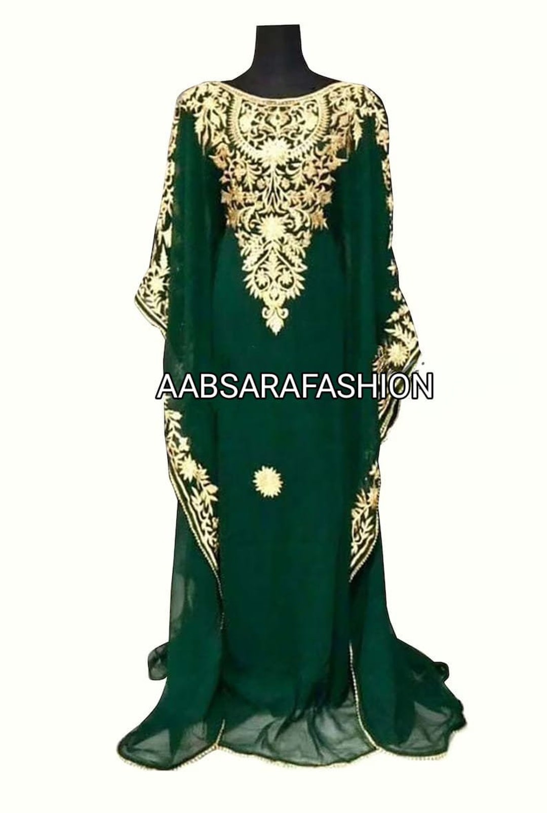 Dubai Moroccan Royal Kaftan Islamic Caftan Abaya Jalabiya Jilbab Full ...