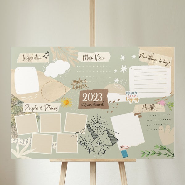 Vision Board Printables 2023 - Etsy