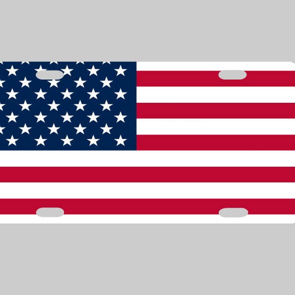 American Flag Car License Plate - Etsy