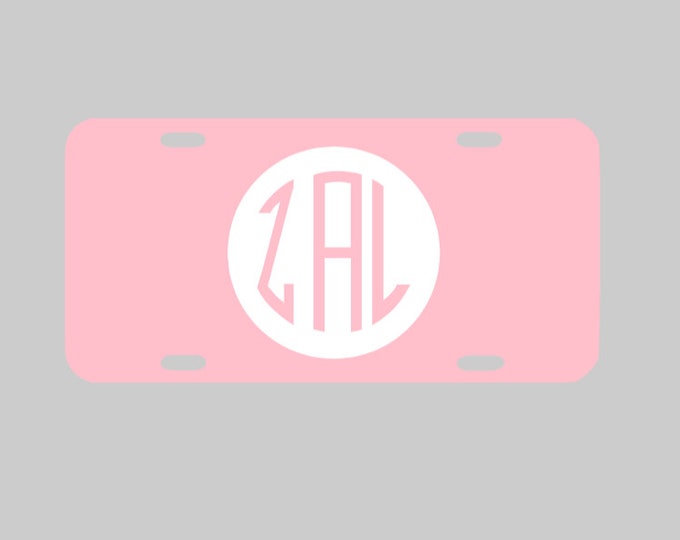 Custom License Plate Monogram Personalized License Plate Black Triangle ...