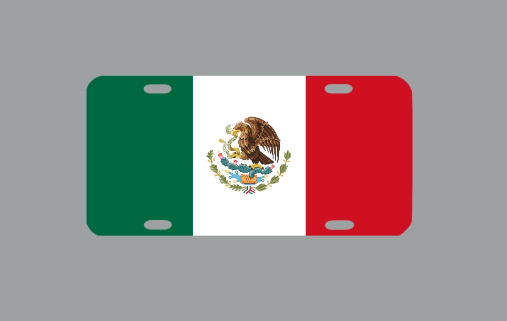 Mexico Flag License Plate Tag | Sublimation License Plate | Mexico Flag ...