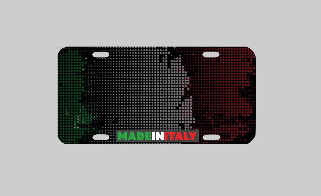 Made in Italy License Plate Tag | Sublimation License Plate | Italian ...