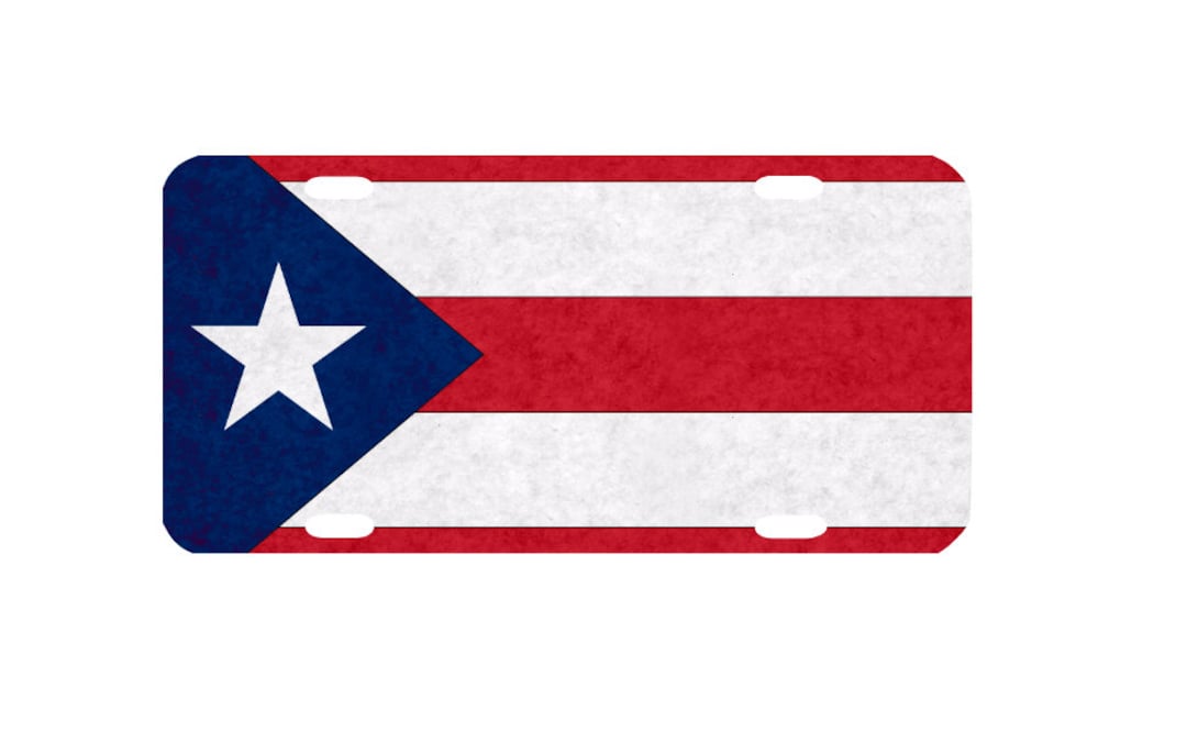 Puerto Rico Flag License Plate Tag | Sublimation License Plate | Puerto ...