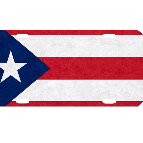 Puerto Rican Flag License Plate - Etsy