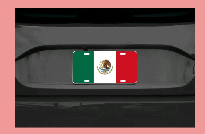 Mexico Flag License Plate Tag | Sublimation License Plate | Mexico Flag ...