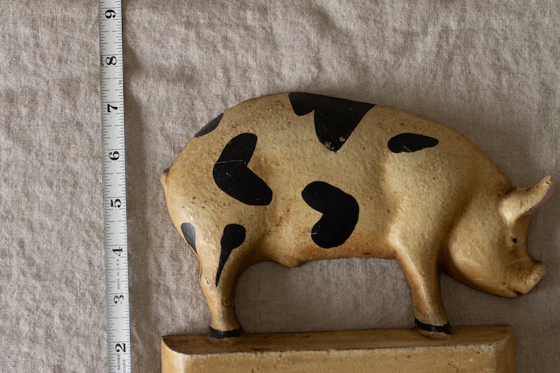 Antique Cast Iron Pig Door Stop Farmhouse Kitchen Cottage Pig Decor - Etsy