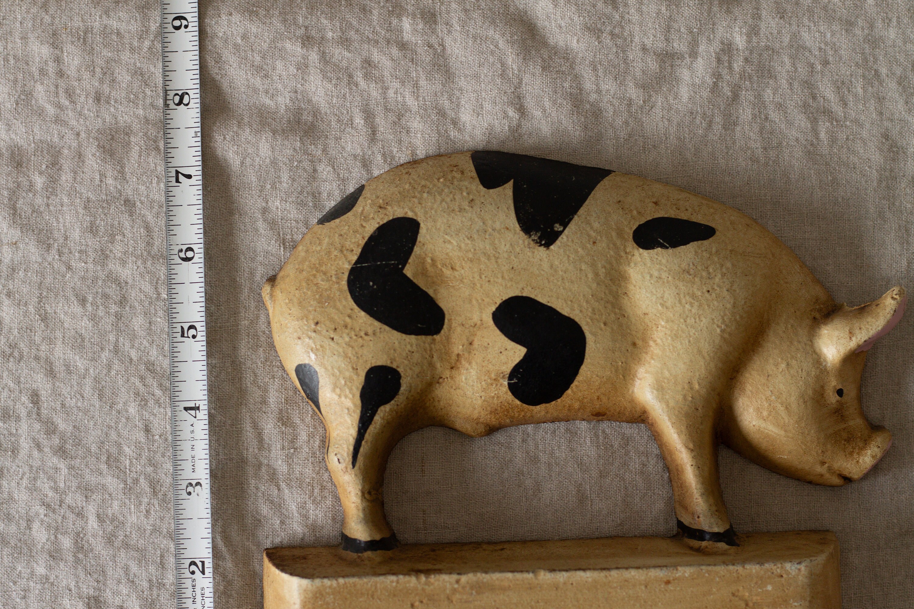 Antique Cast Iron Pig Door Stop Farmhouse Kitchen Cottage Pig Decor - Etsy