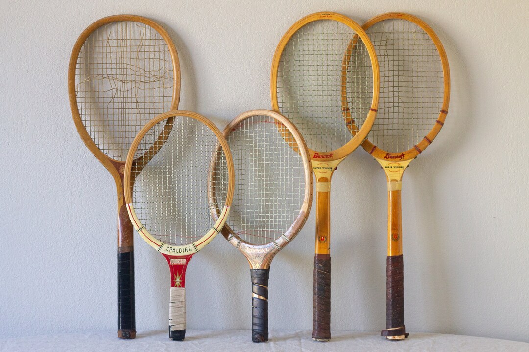 Vintage Tennis Rackets for Display Retro Sports Decor - Etsy