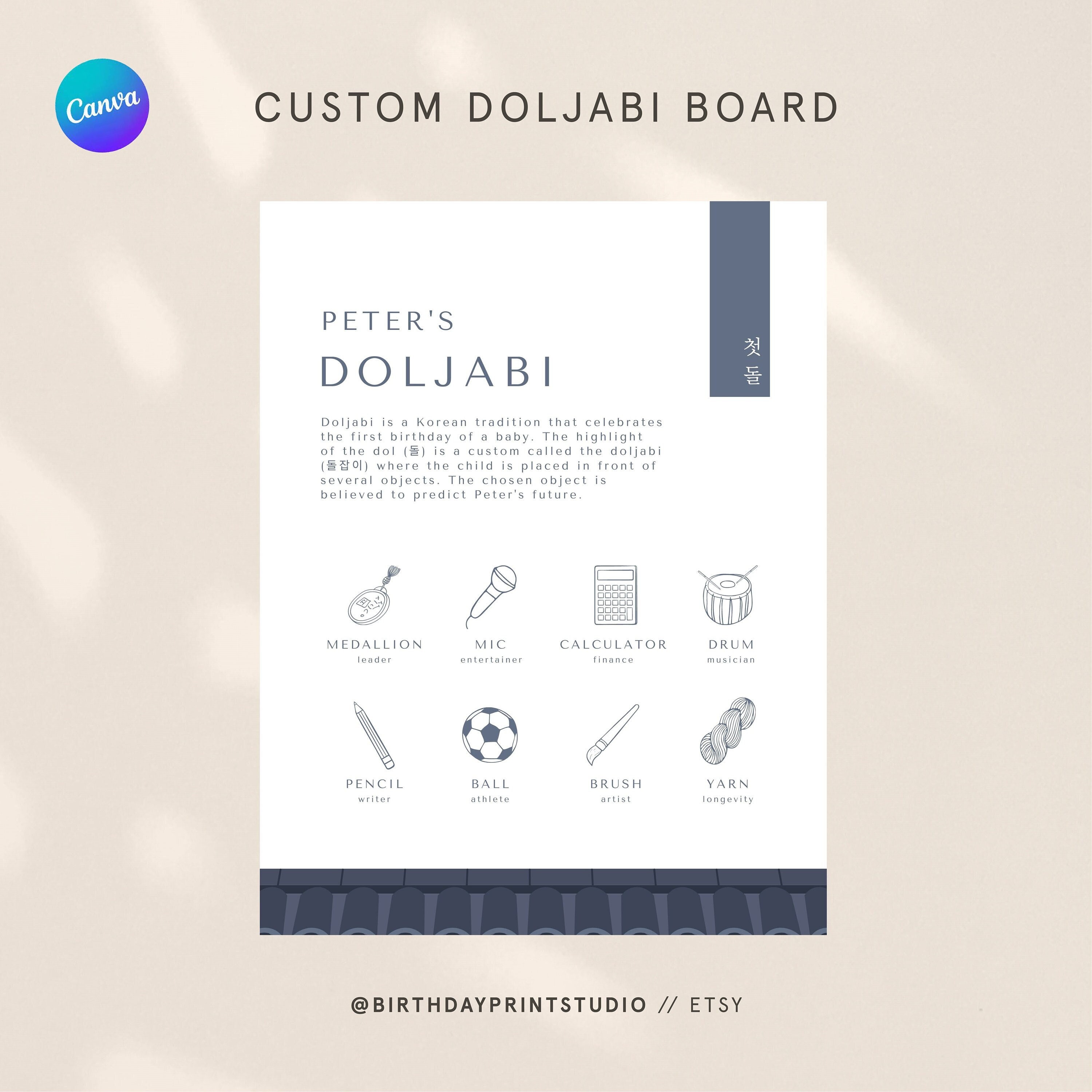 Blue Doljabi Board Set for Dohl Celebration, Baby First Birthday ...