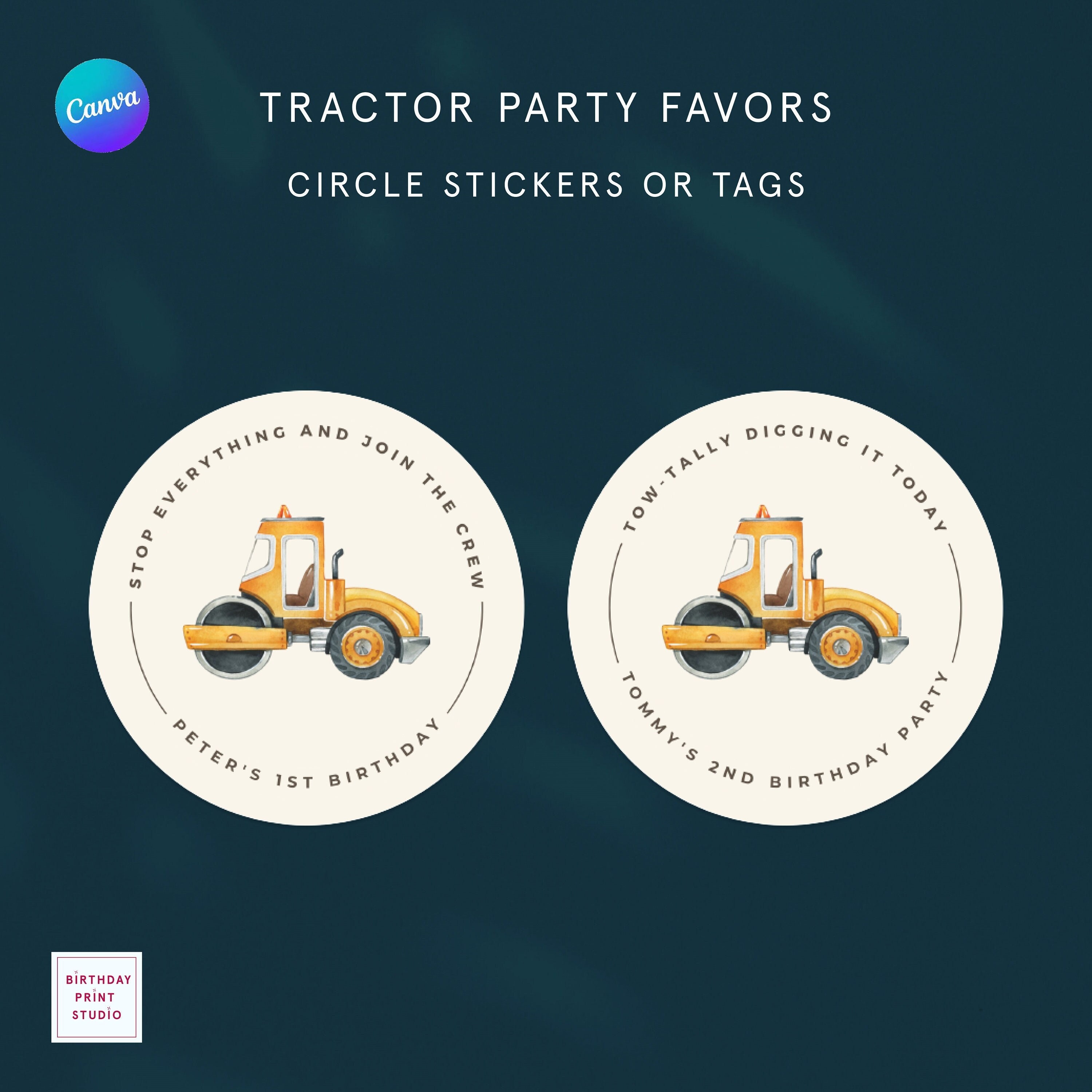 Custom Tractor Sticker, Tractor Png, Birthday Boy Trucks Tractor Party ...