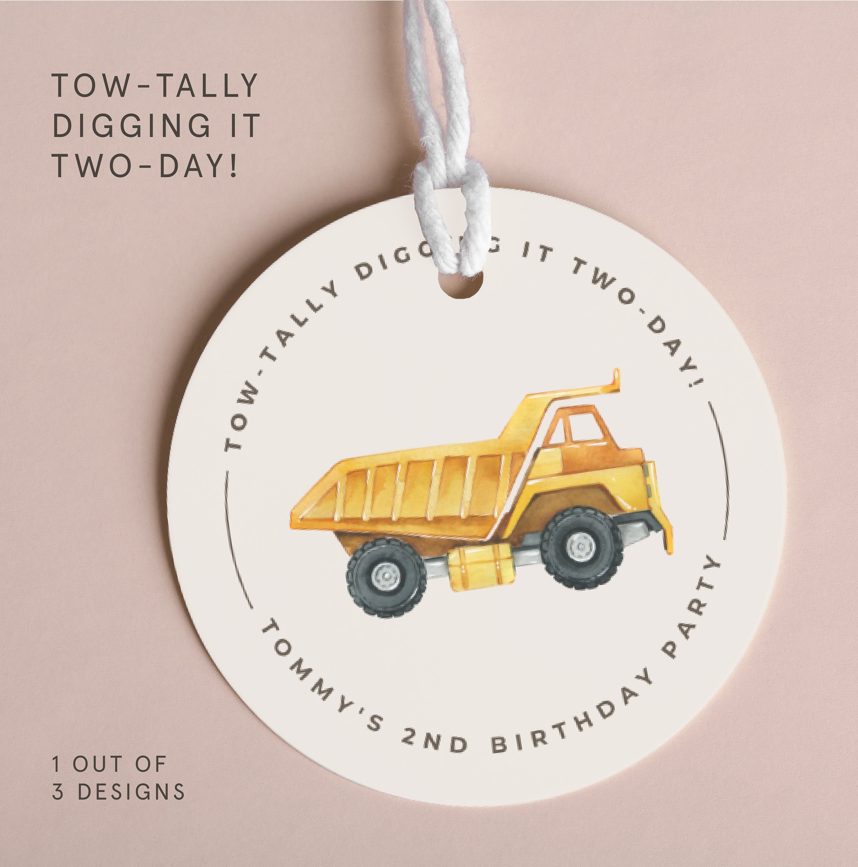Construction Themed Tags Construction Dumpster Truck Sticker - Etsy