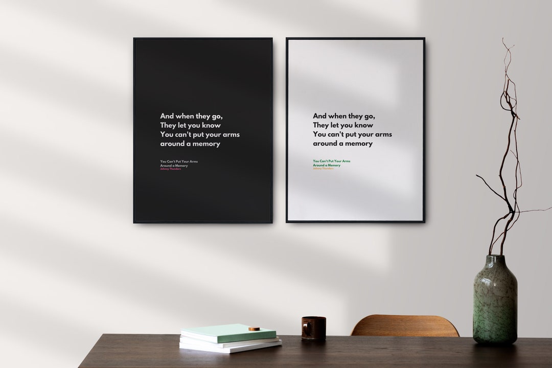 Johnny Thunders Song Quote Poster Digital Download, Quotes From Songs ...