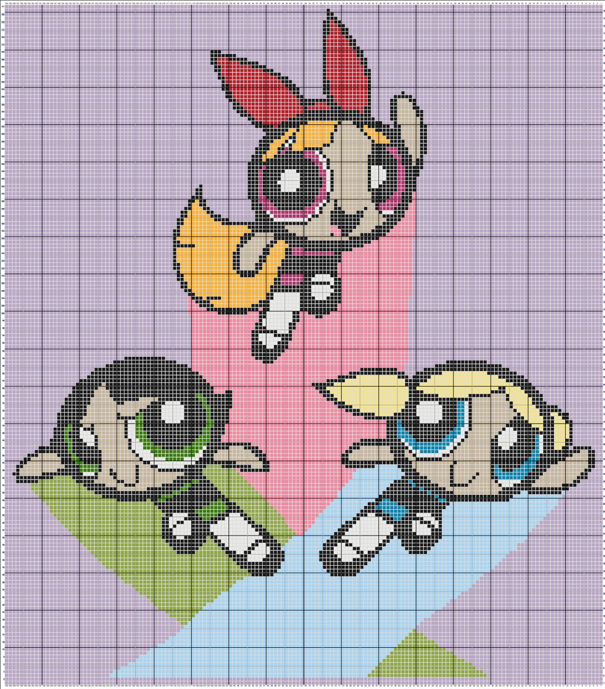 Powerpuff Girls Inspired Crochet Blanket pattern Only - Etsy