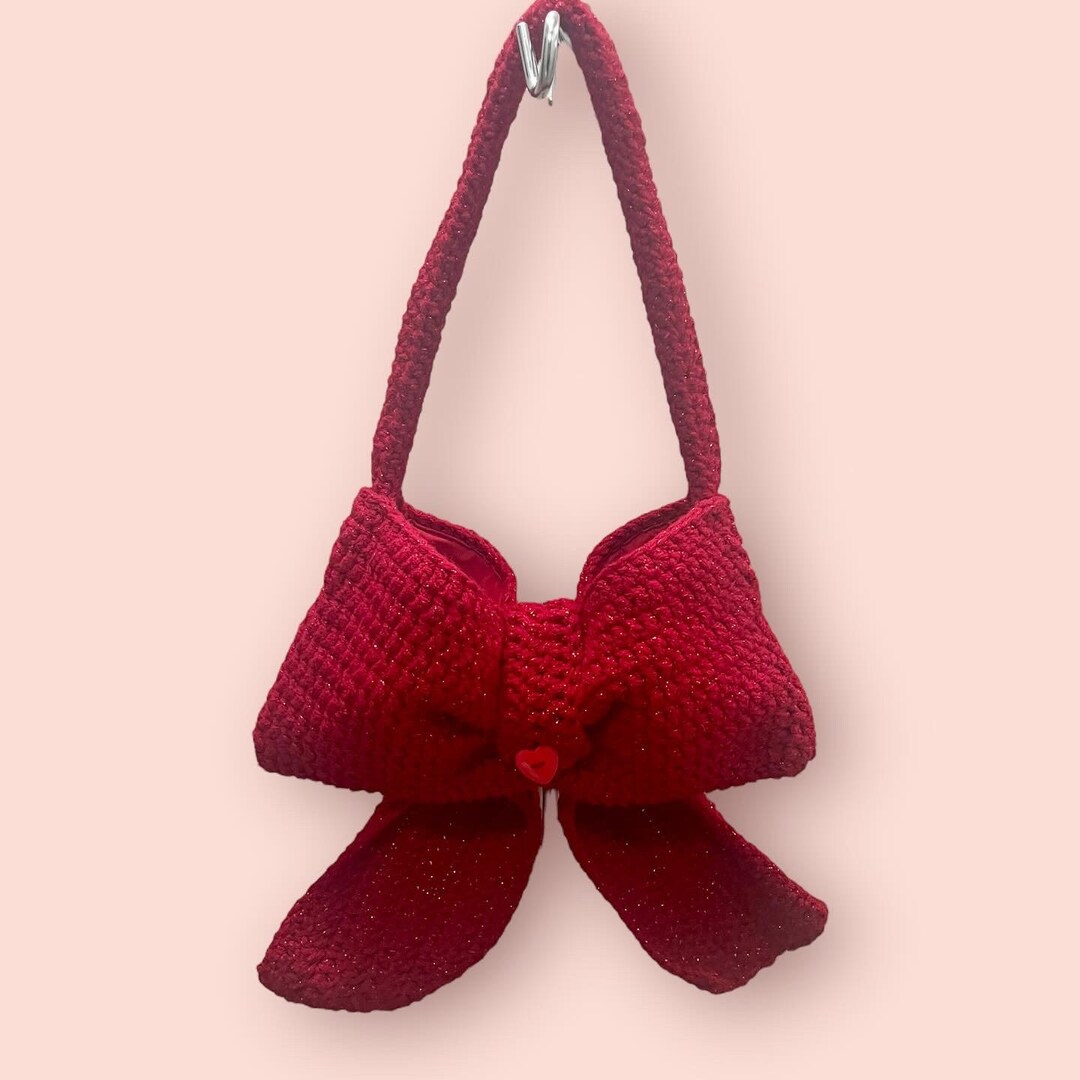 Crochet Bow Bag - Etsy