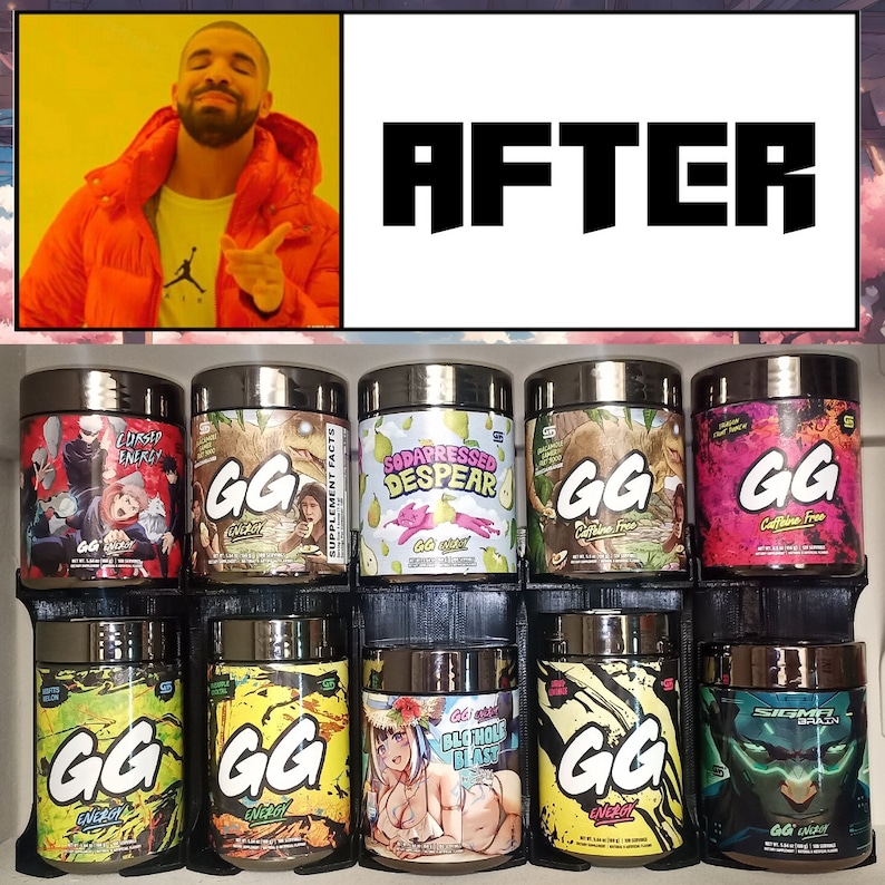 Modular Gamersupps Organizer Display Shelf Storage for Gamer Supps Tubs ...