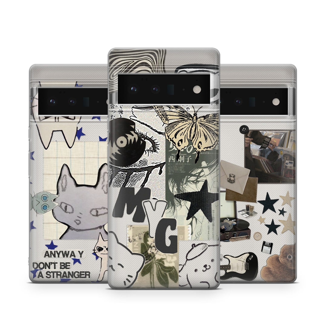Cute Collage Phone Case Cute Grunge Cover for Pixel 9 8 7 7 Pro 6 6 Pro ...