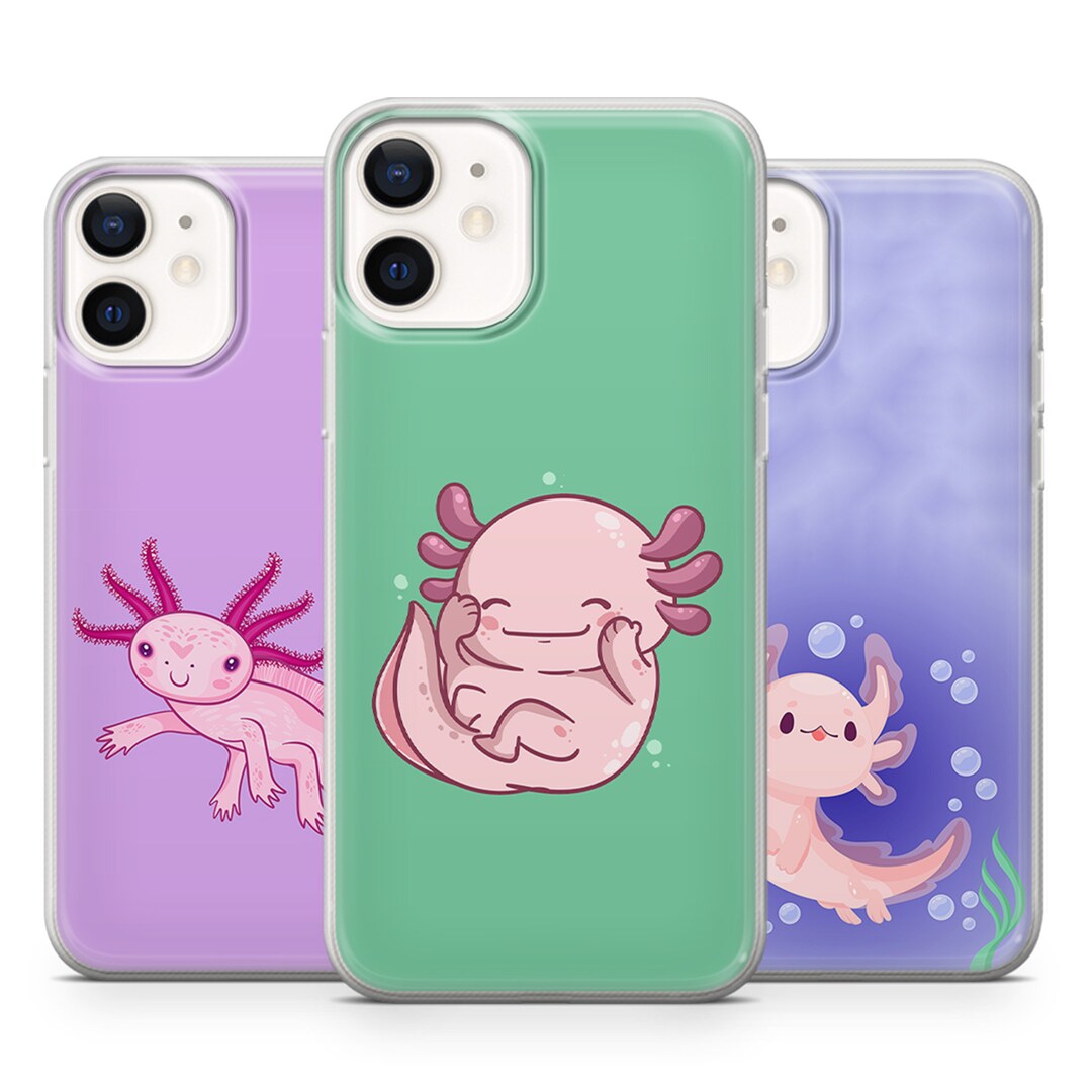 Axolotl Phone Case Cute Triton Cover for iPhone 15 14 13 12 11 X 8 ...