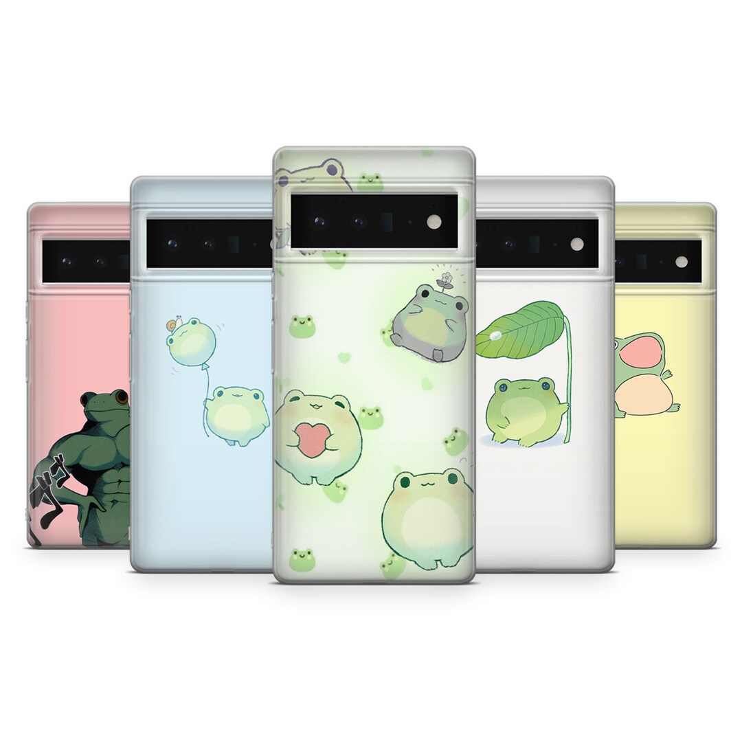 Cute Frog Art Phone Case Frogs Cover for Google Pixel 9 8 7 7 Pro 6 6 ...
