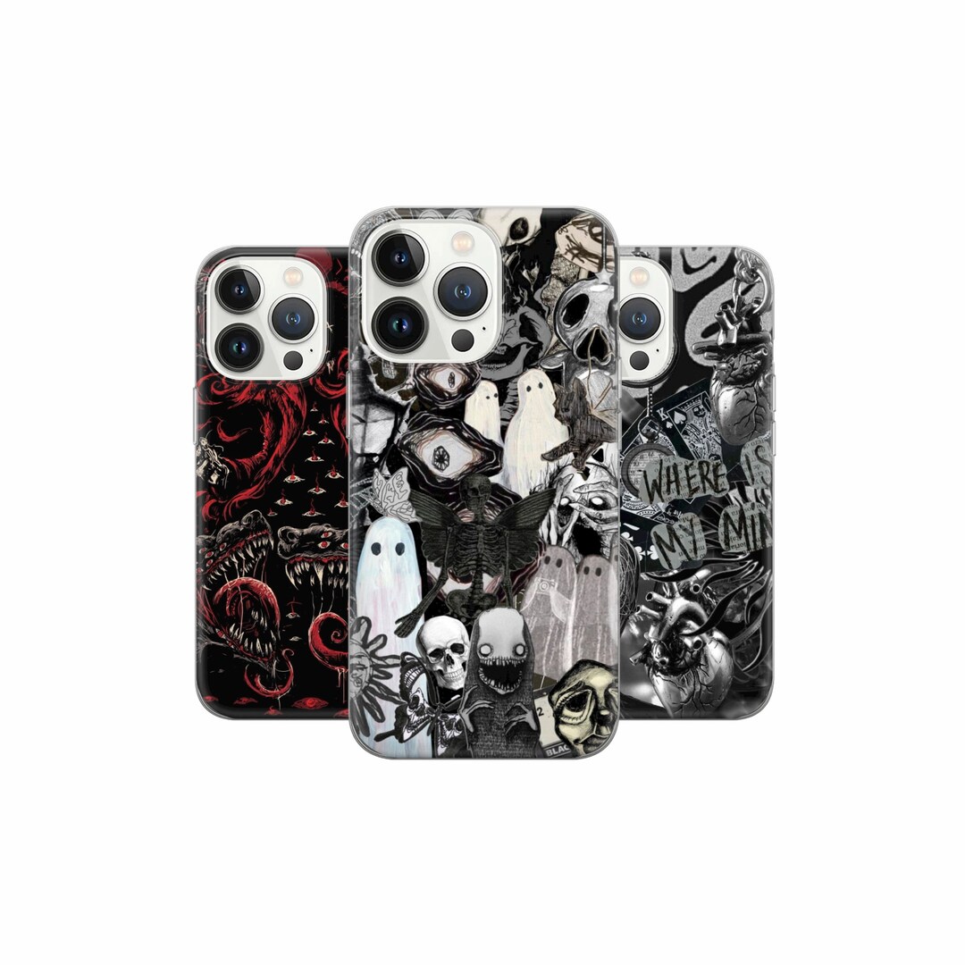 Gothic Aesthetic Phone Case Creepy Wierd Cover for iPhone 15pro, 14, 13 ...