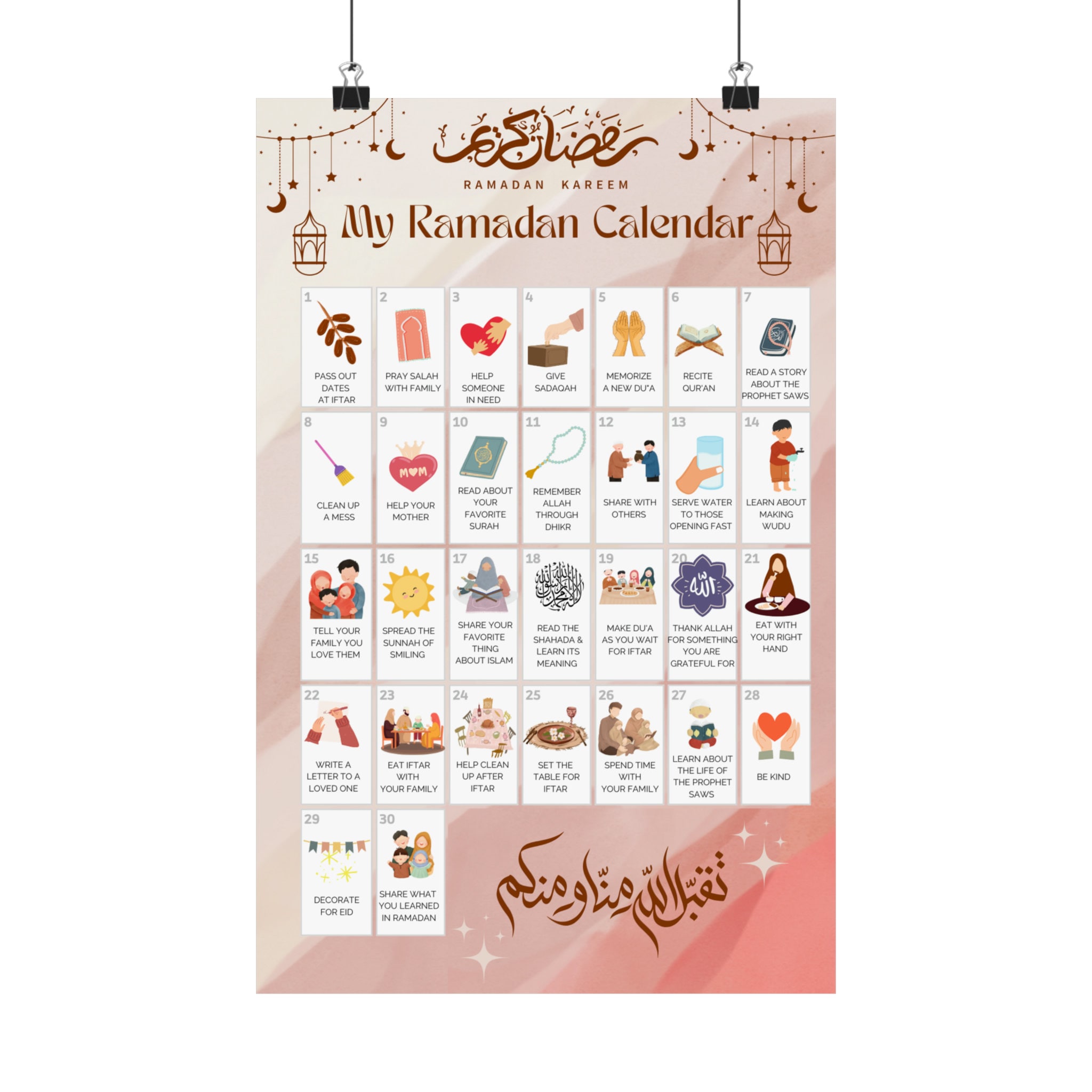 Ramadan Printable for Kids | Ramadan Calendar for Children | Toddler ...