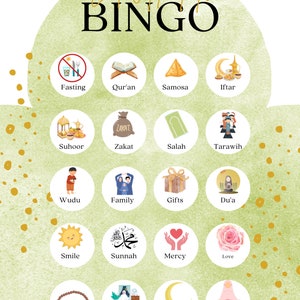 Eid Bingo Printable for Kids | Eid Game for Children | Toddler Digital ...