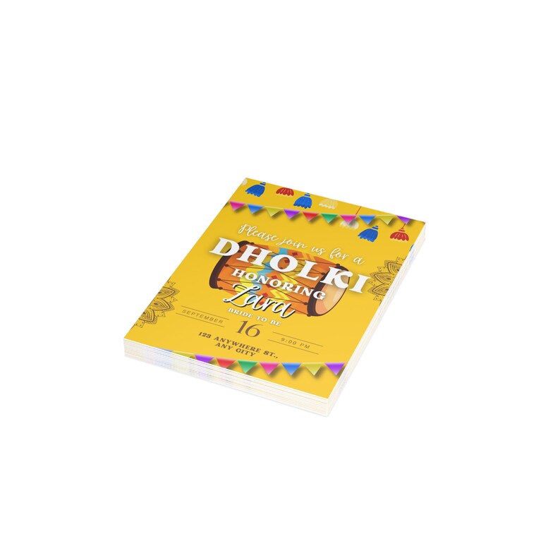 Dholki Invitation | Digital Download | Mehndi Invite | Virtual ...