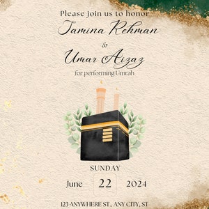 Umrah Party Invitation | Digital Download | Hajj Party | Umrah Gifts ...