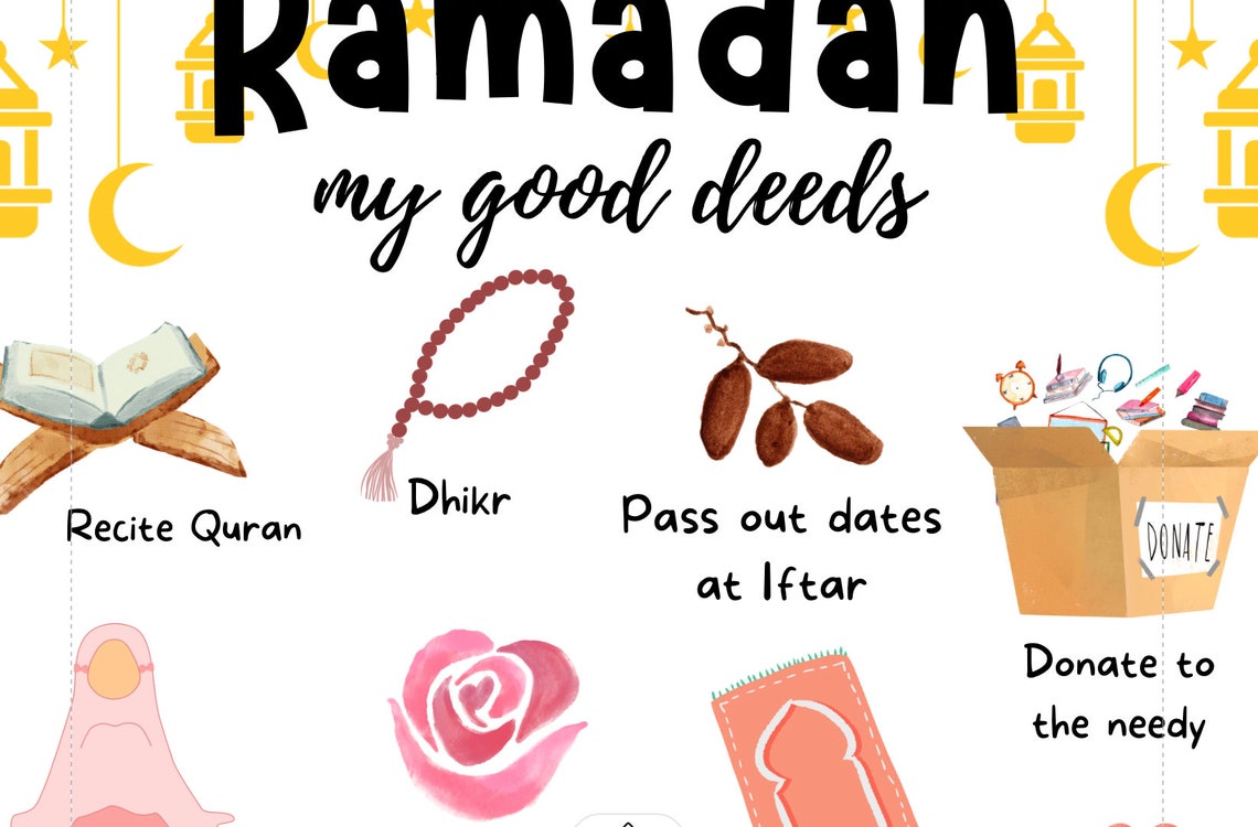 Ramadan Printable for Kids | Ramadan Deeds Poster for Children ...
