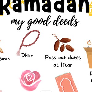 Ramadan Printable for Kids | Ramadan Deeds Poster for Children ...