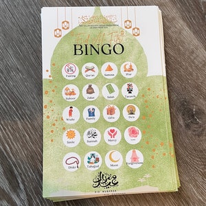 Eid Bingo Printable for Kids | Eid Game for Children | Toddler Digital ...