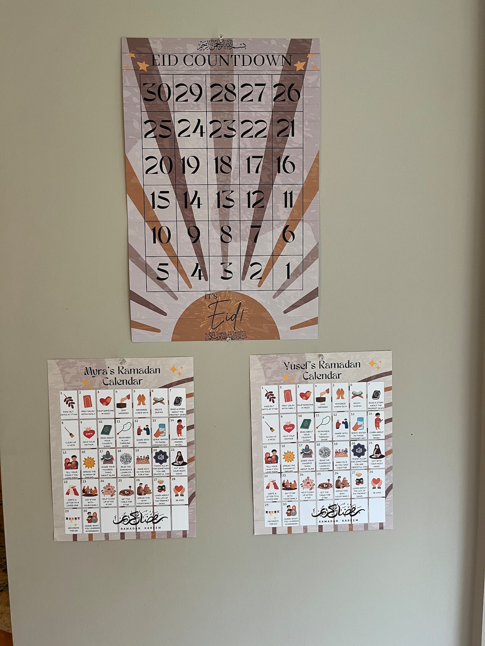 Ramadan Printable für Kinder | Ramadan Kalender für Kinder | Kleinkind ...