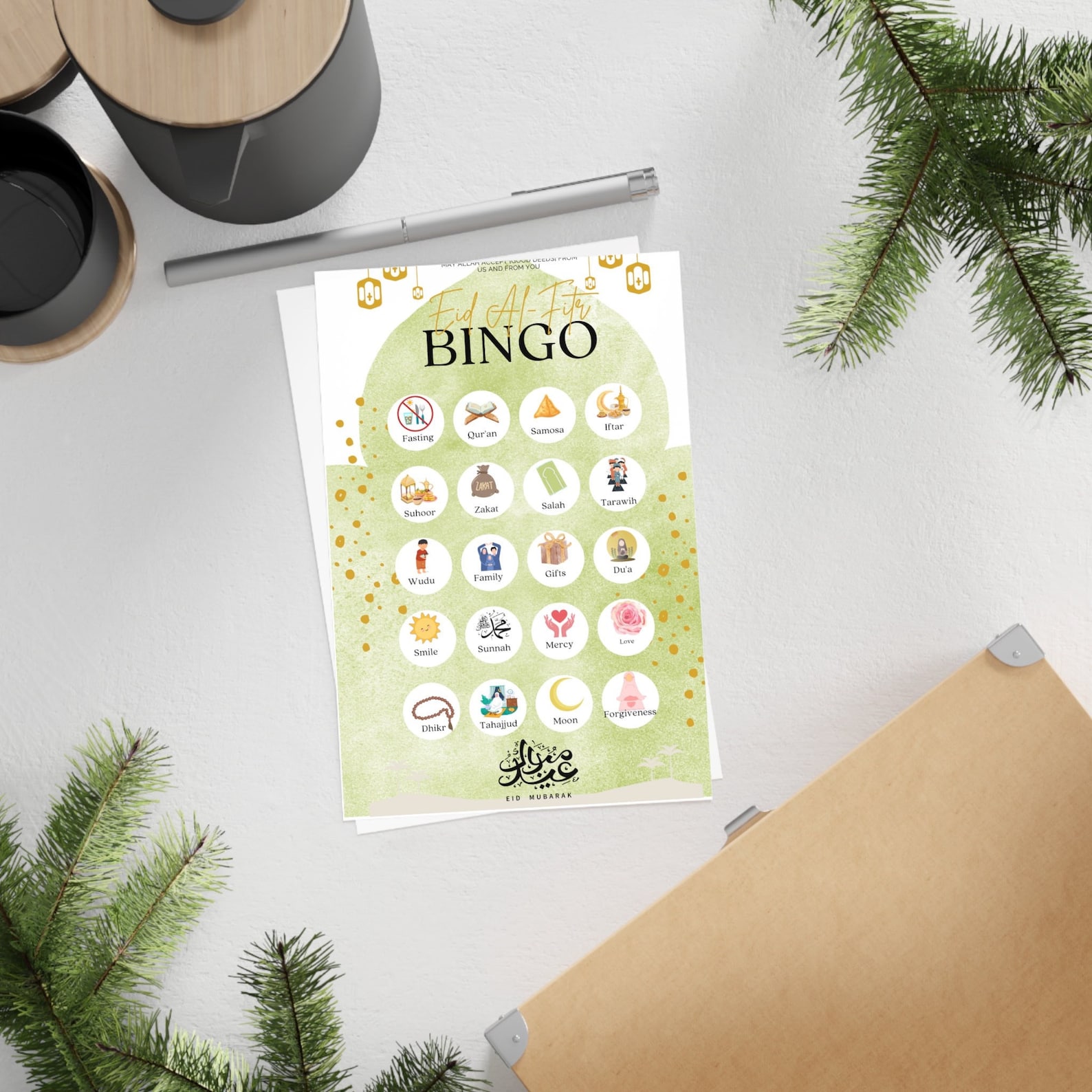 Eid Bingo Printable for Kids Eid Game for Children Toddler Digital ...