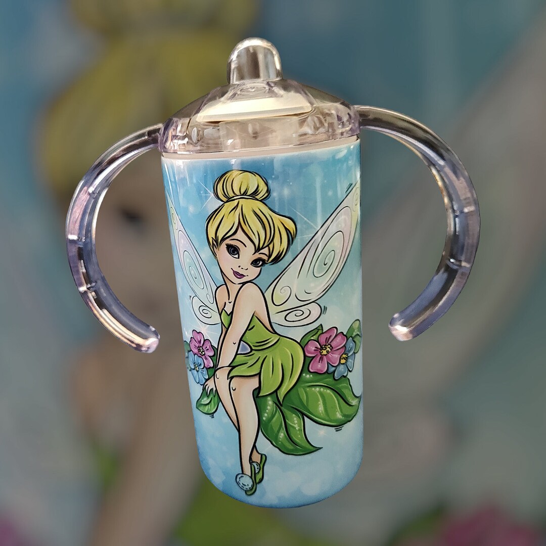 Tinker Bell 12oz Sippy Cup, Girls Tip Tumblers, Custom Cup, Insulated ...