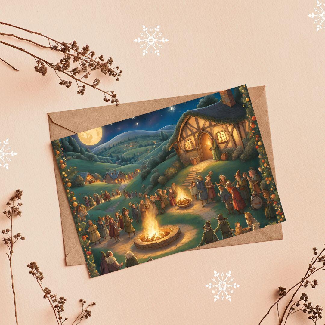 Printable Christmas Card, Digital Download Happy Holidays Christmas ...