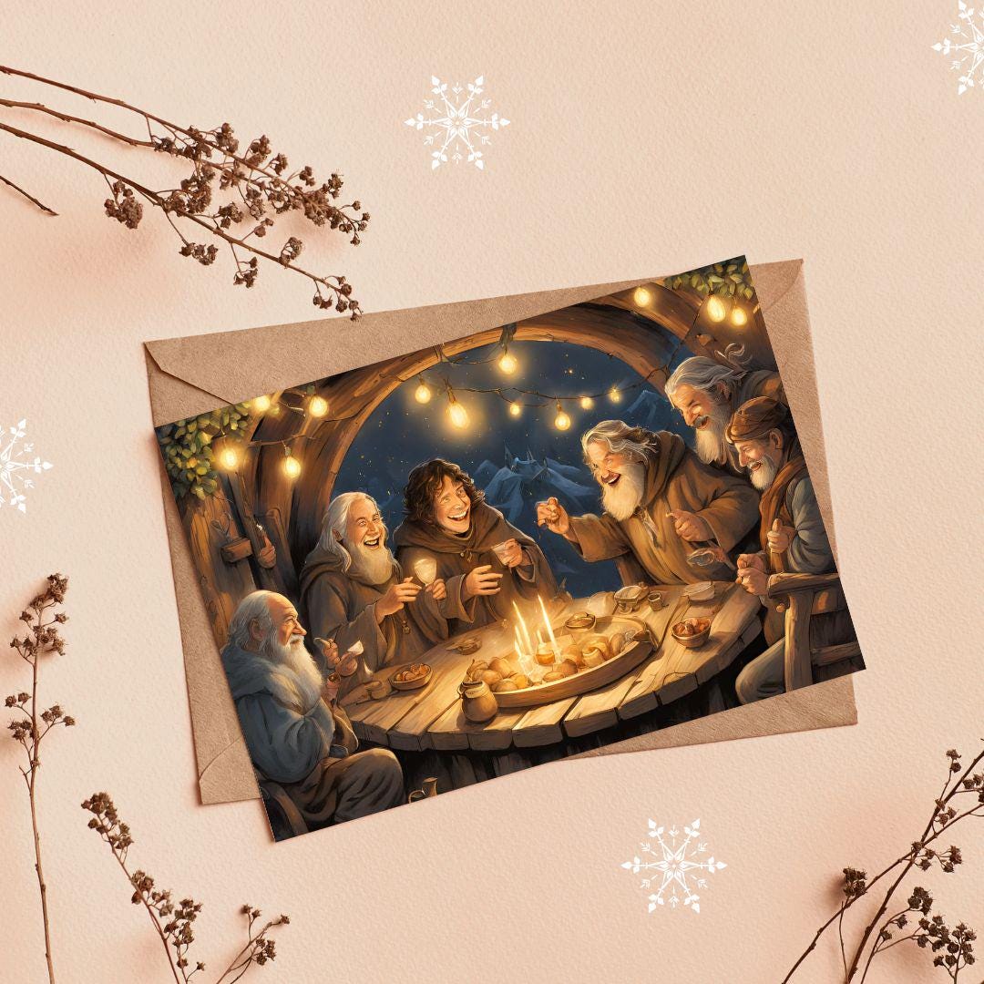 Printable Christmas Card, Digital Download Happy Holidays Christmas ...