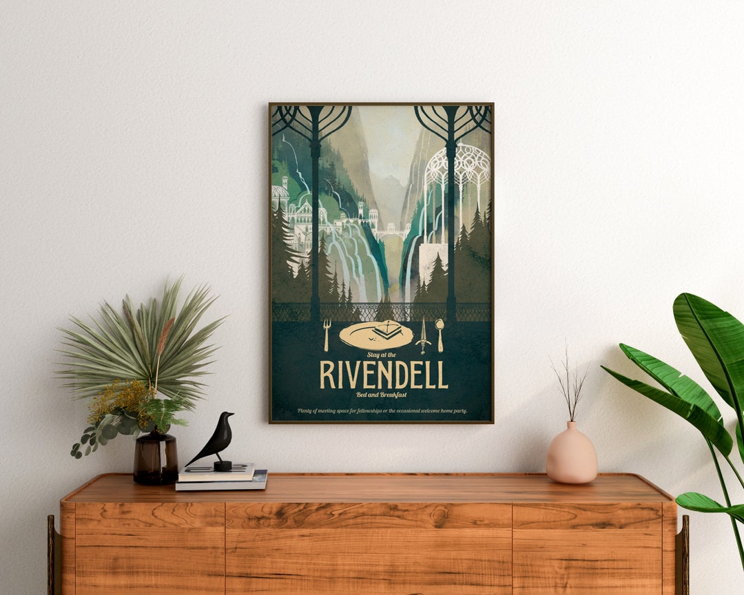 Rivendell Watercolor Poster Rivendell Art Lotr Art Lotr - Etsy