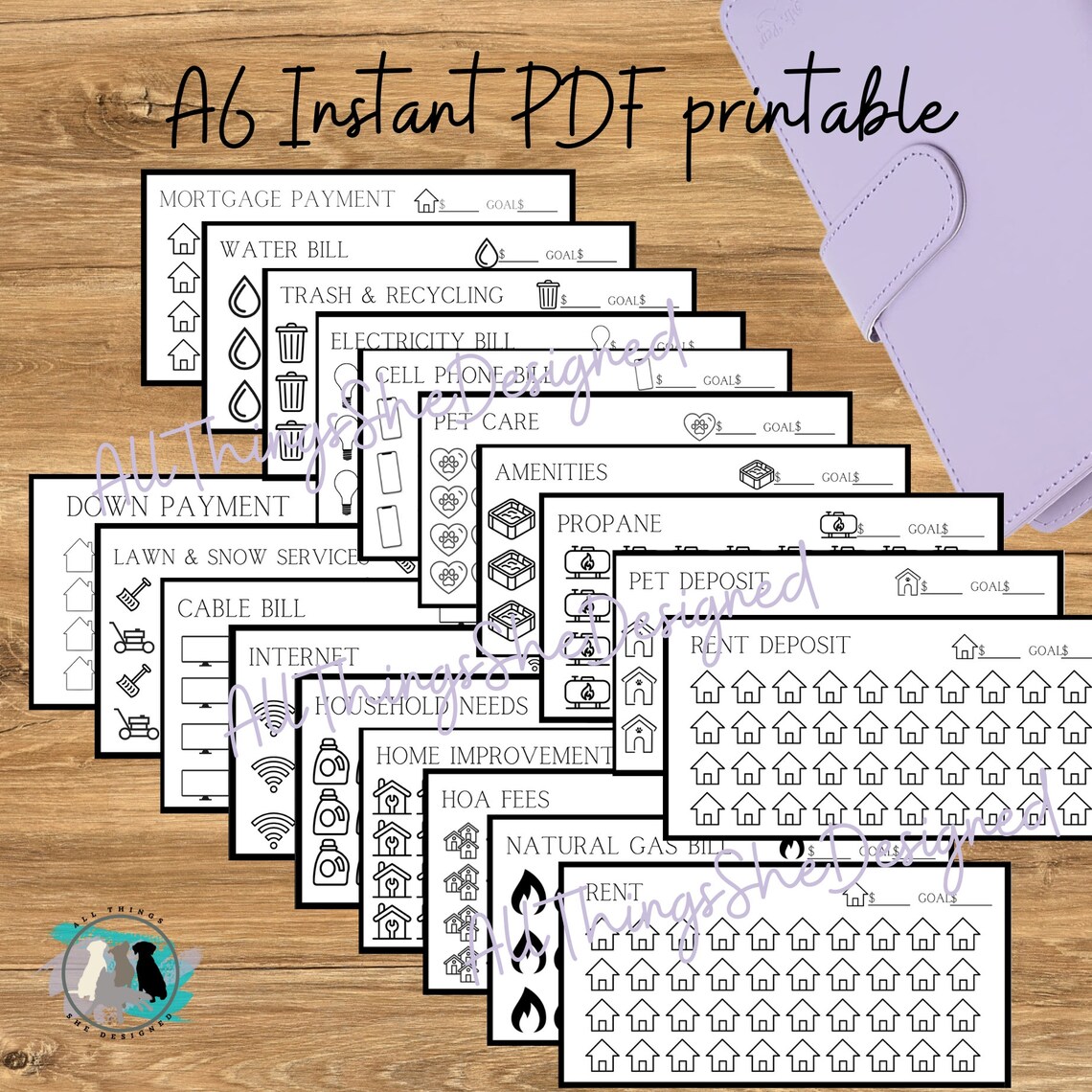 Home Pack Savings Challenges | Cash Budgeting/savings | A6 Instant ...