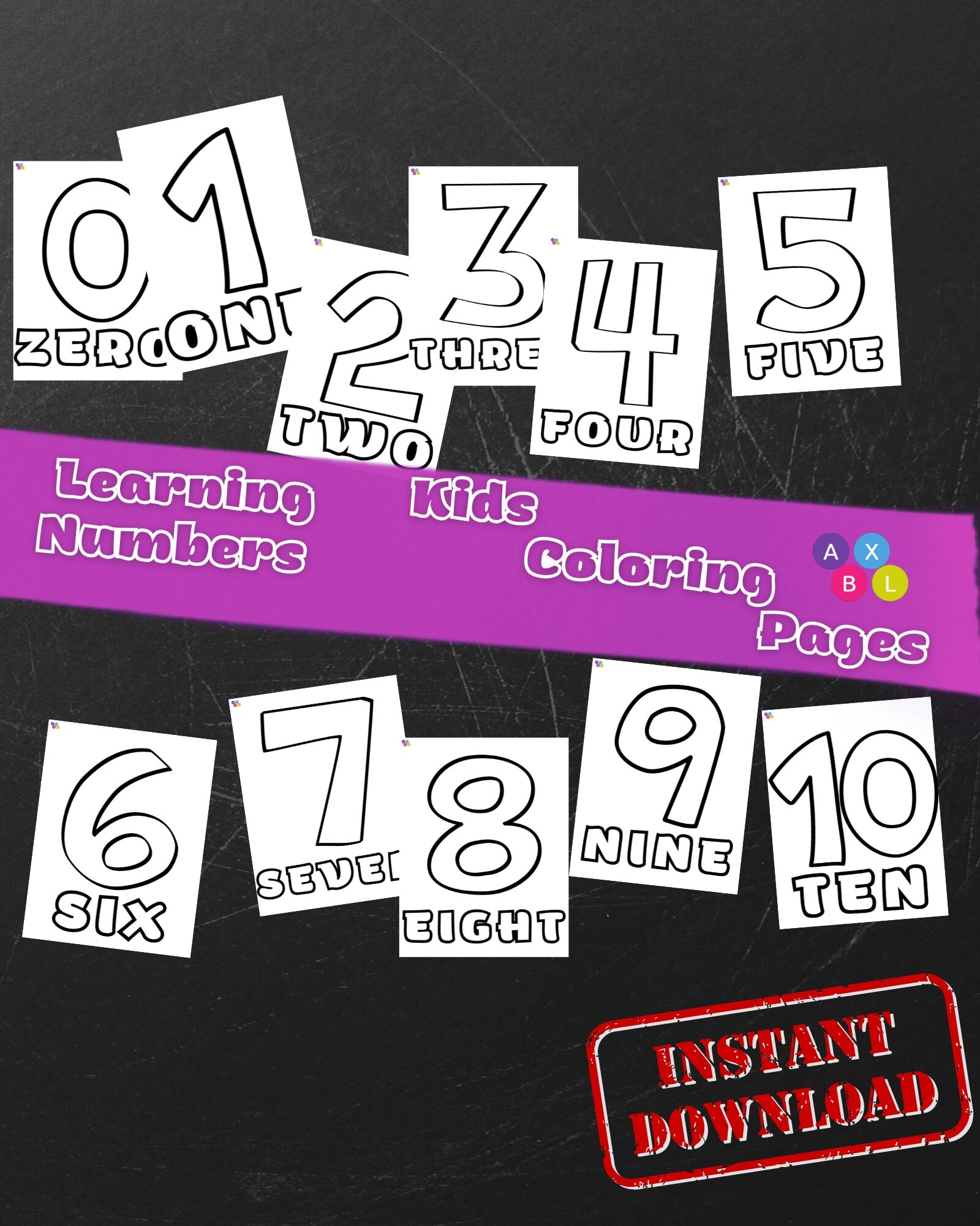 Learning Numbers Kids Coloring Pages| 0-10| (11 Pages) | Printable ...