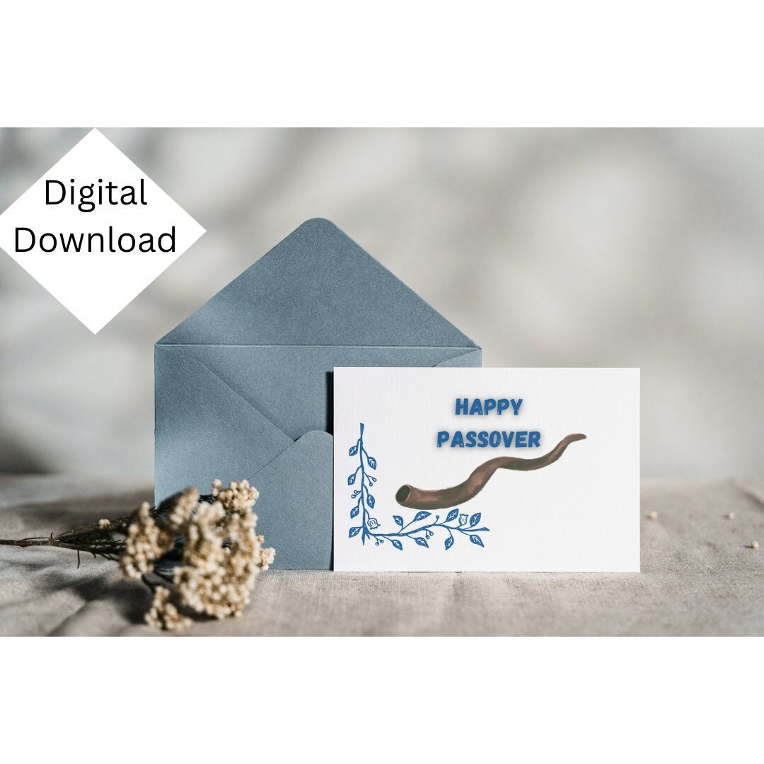 Happy Passover Card- Printable Blank Inside- Fully Customizable Card - Etsy