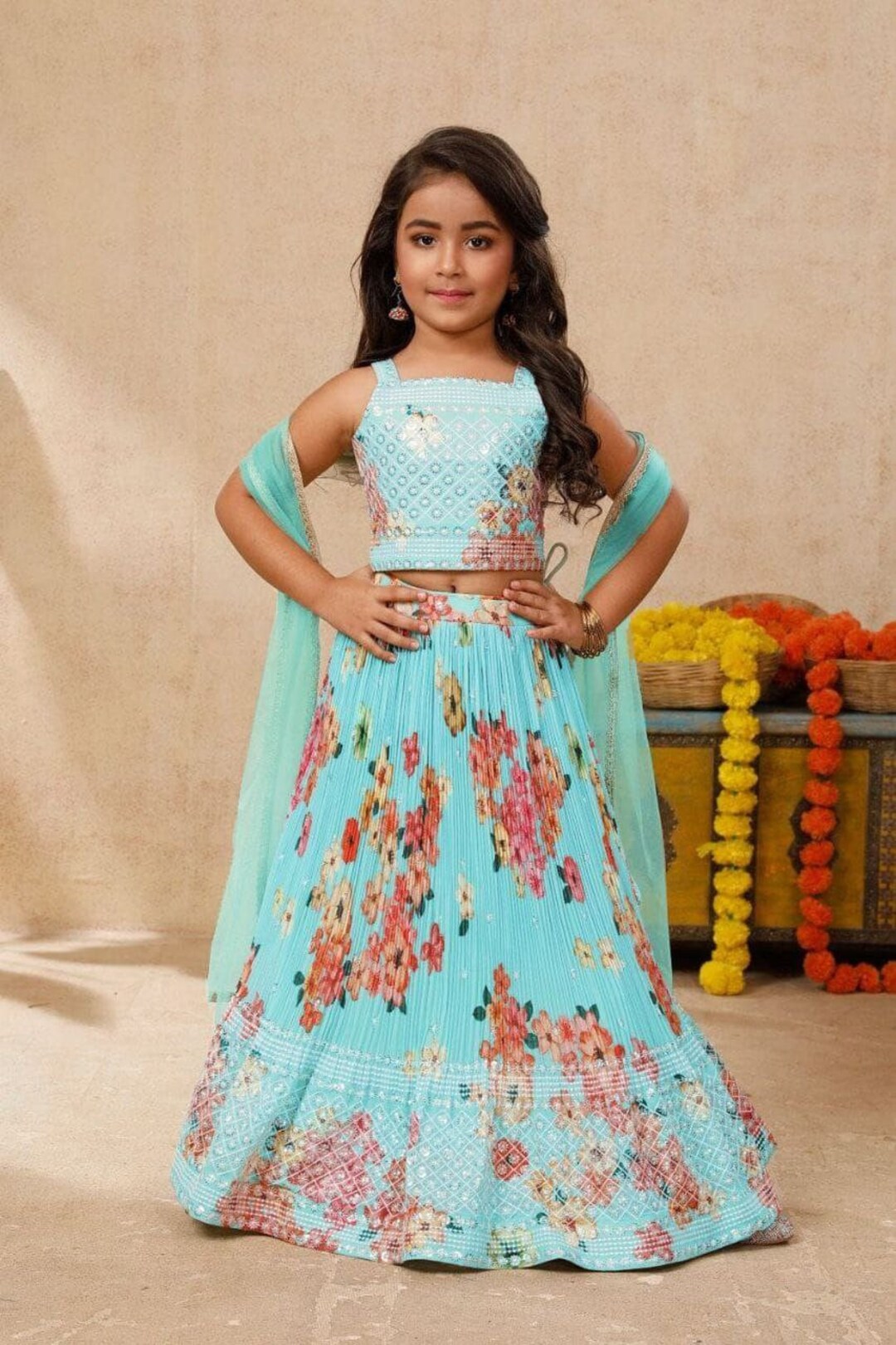 Traditional Kids Lehenga Dress, Indian Kids Girl Dress, Lehenga Choli ...