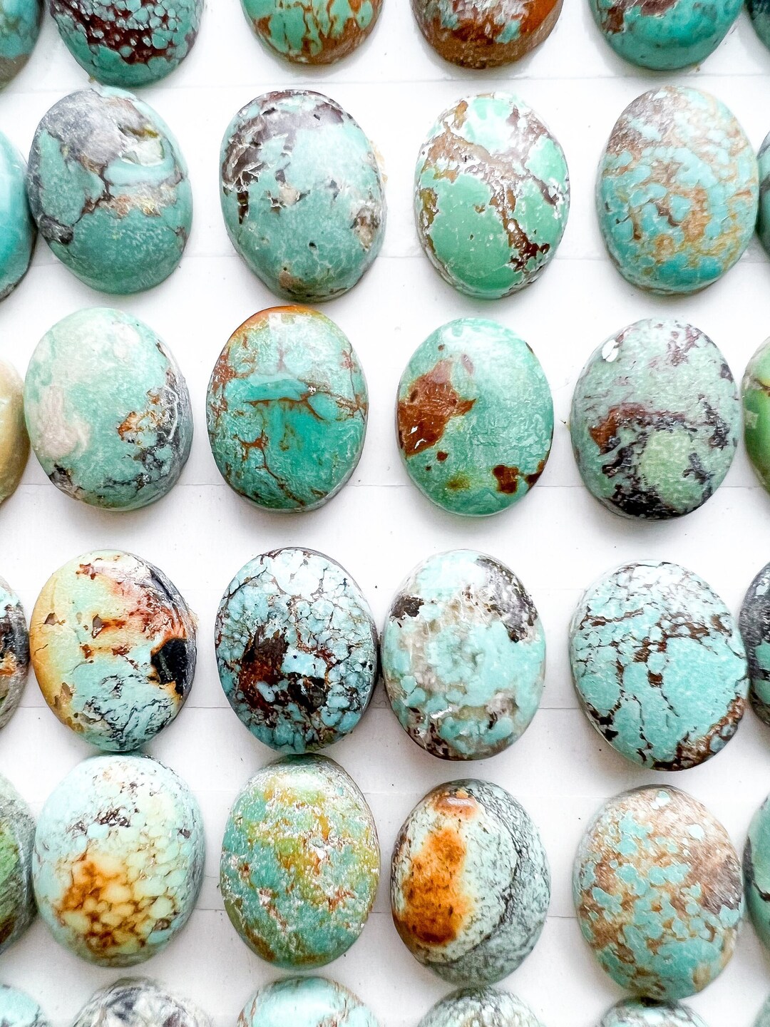 10x8mm- Hubei Turquoise Cabochon - Baby Blue Turquoise - Natural Hubei ...