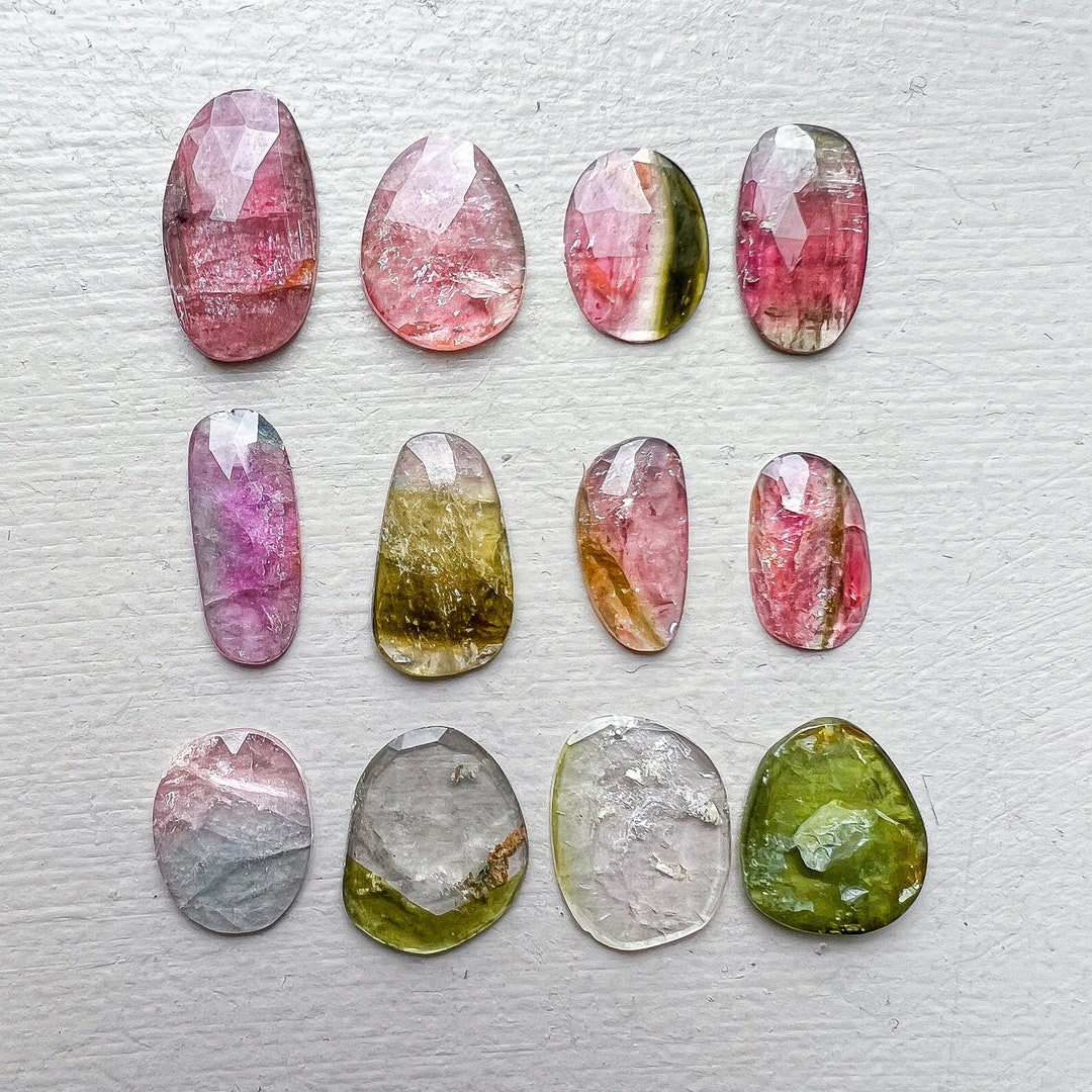 Raw Watermelon Tourmaline Watermelon Tourmaline Bi Color Tourmaline ...