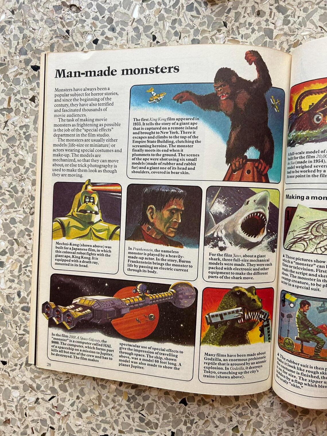 Lot of 3 Vintage 70s Dinosaur and Monster Illustrated Fact Kids Books ...