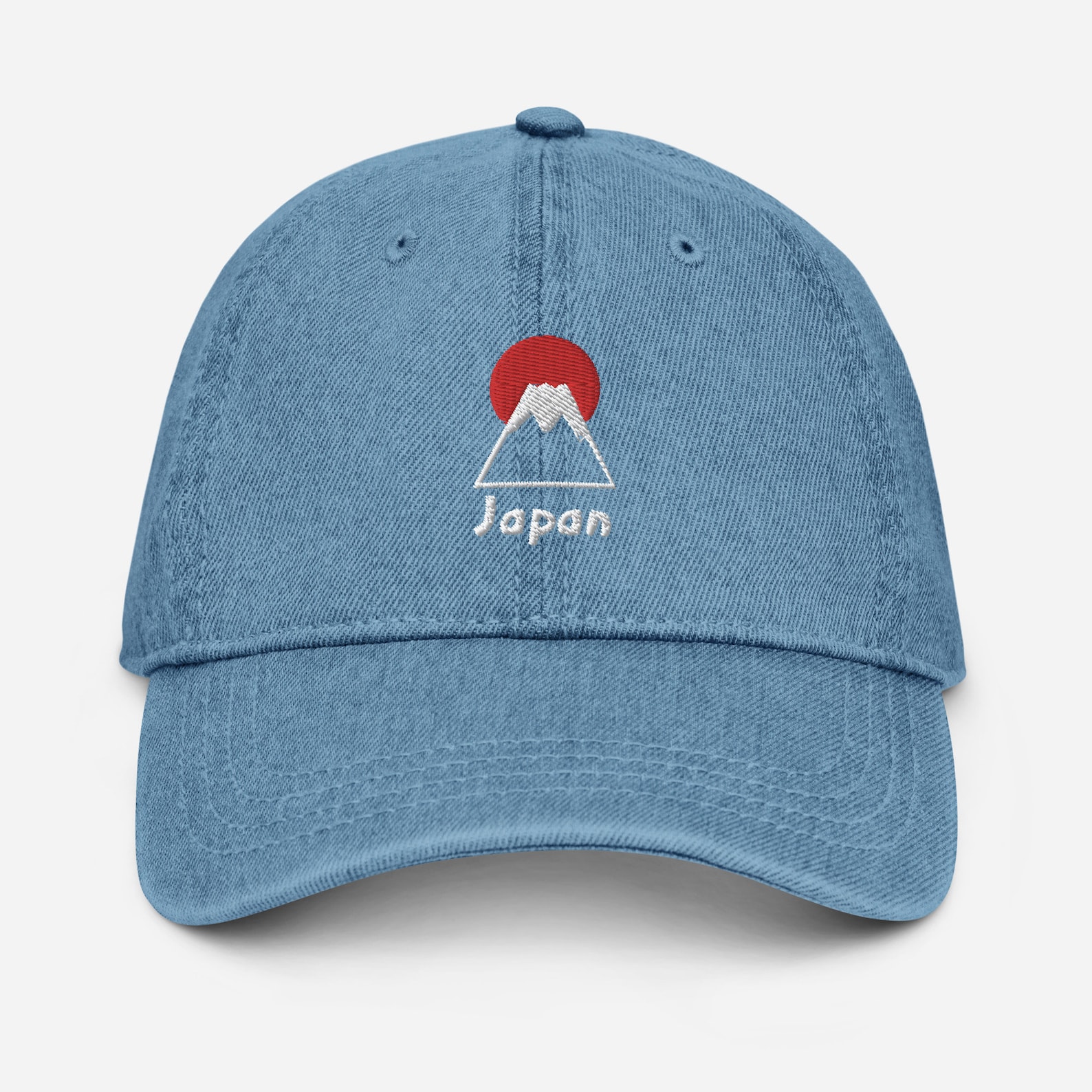 Mt. Fuji Denim Dad Hat: Embroidered Japan Baseball Cap - Etsy