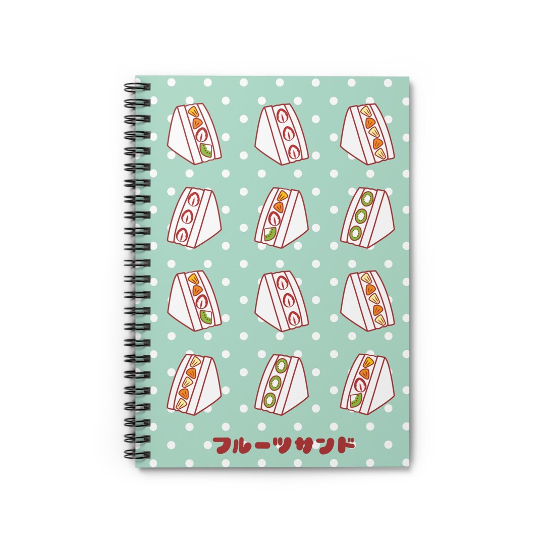 Fruits Sandwich Spiral Notebook Japanese Soft Cover Notebook Kawaii ...