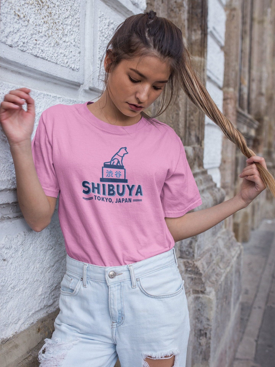 Shibuya Hachiko T-shirt Kawaii Shirt Tokyo Unisex Tee Akita Dog - Etsy