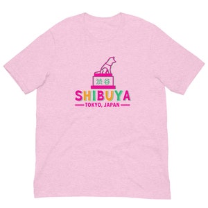 Shibuya Hachiko Neon T-shirt Kawaii Shirt Tokyo Unisex Tee Akita Dog - Etsy
